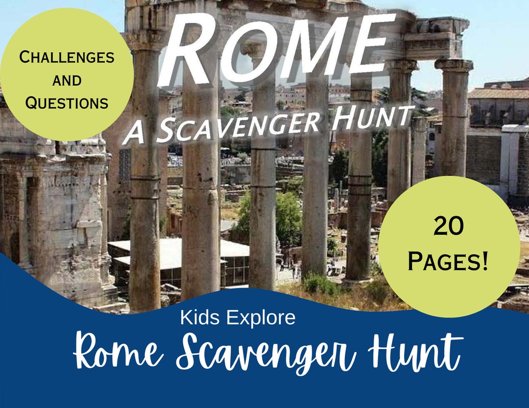 Rome Scavenger Hunt, Travel Games, Italy With Kids, Family Travel Games ...