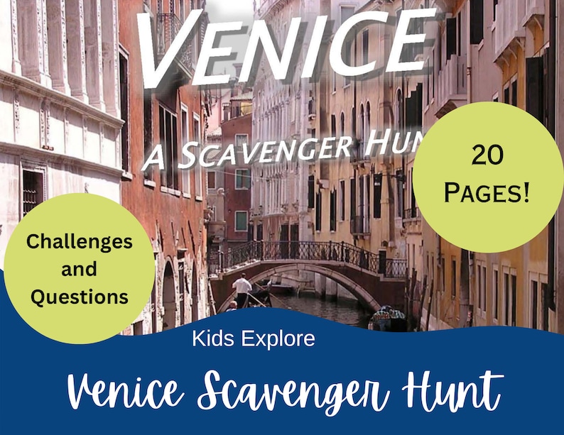 Venice Scavenger Hunt, Kids Explore Italy, Kids Travel Activity ...