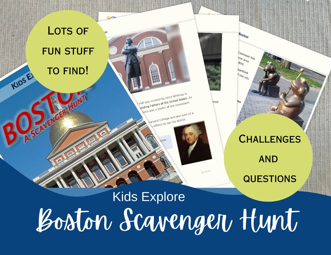 Kids Explore, Boston, Scavenger Hunt, Kids Activity, Downloadable ...