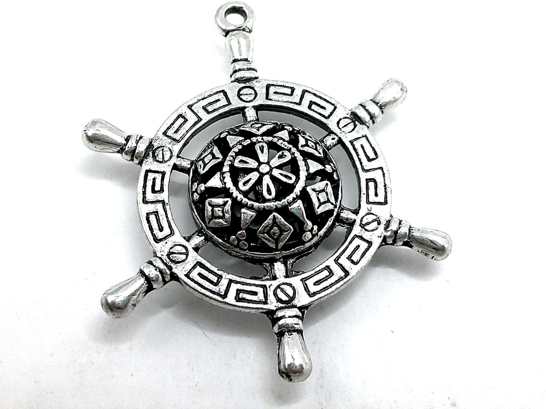 1 Antique Siler Spindled Wheel Pendant 42.5mm (1D1) - Etsy