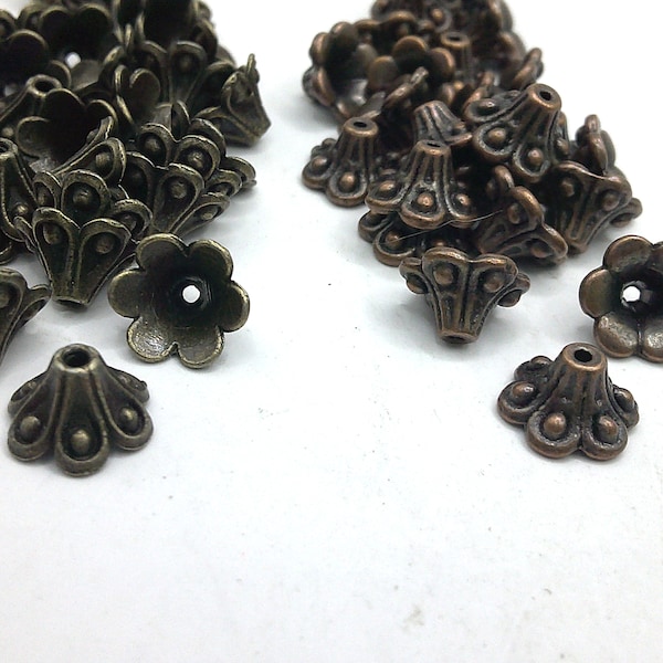 Bronze Bead Caps - Etsy
