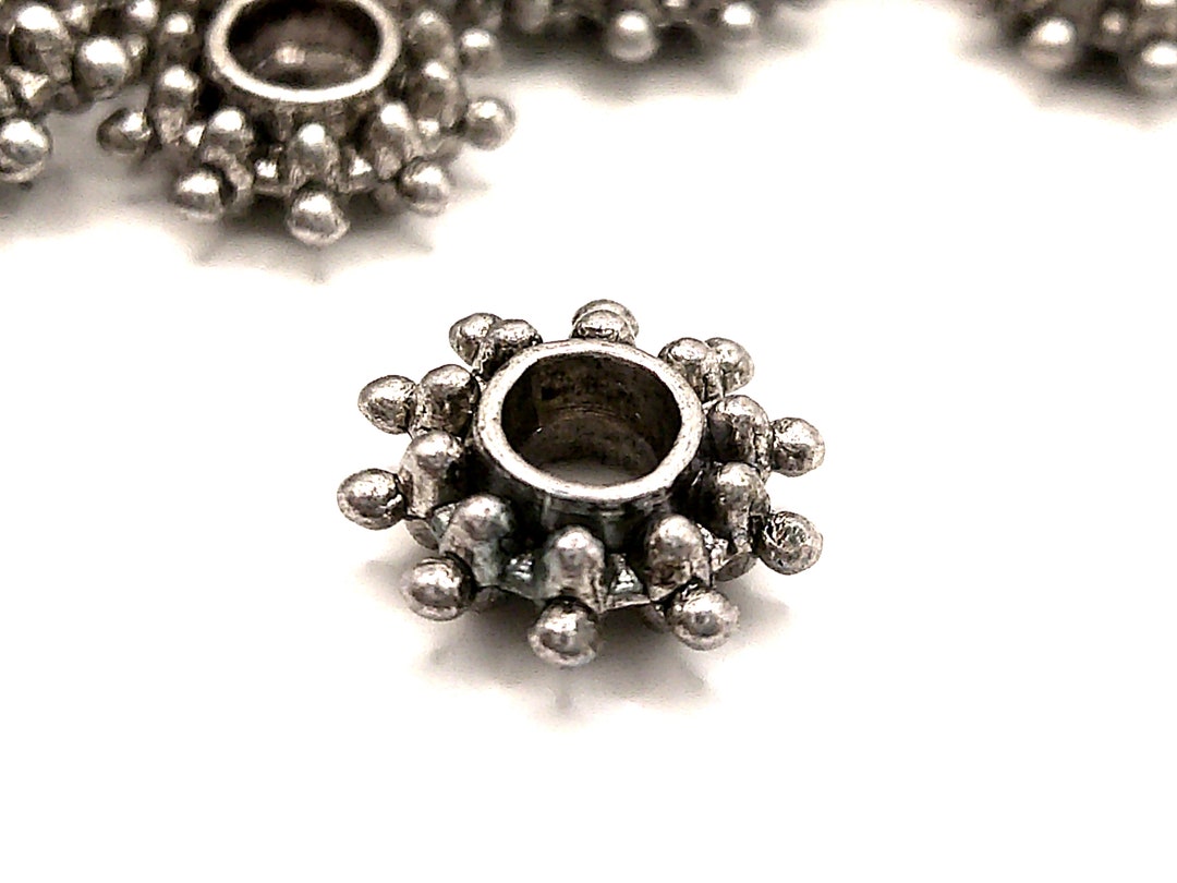 Antique Silver Spiked Spacers 8.5mm 2/1 - Etsy