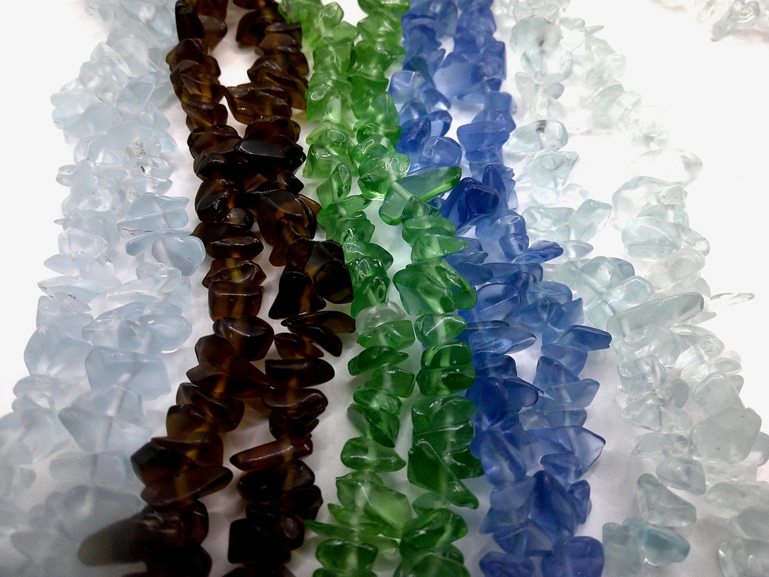 Your Choice! Assorted Medium Glass Chip Strands (4D1) - Etsy