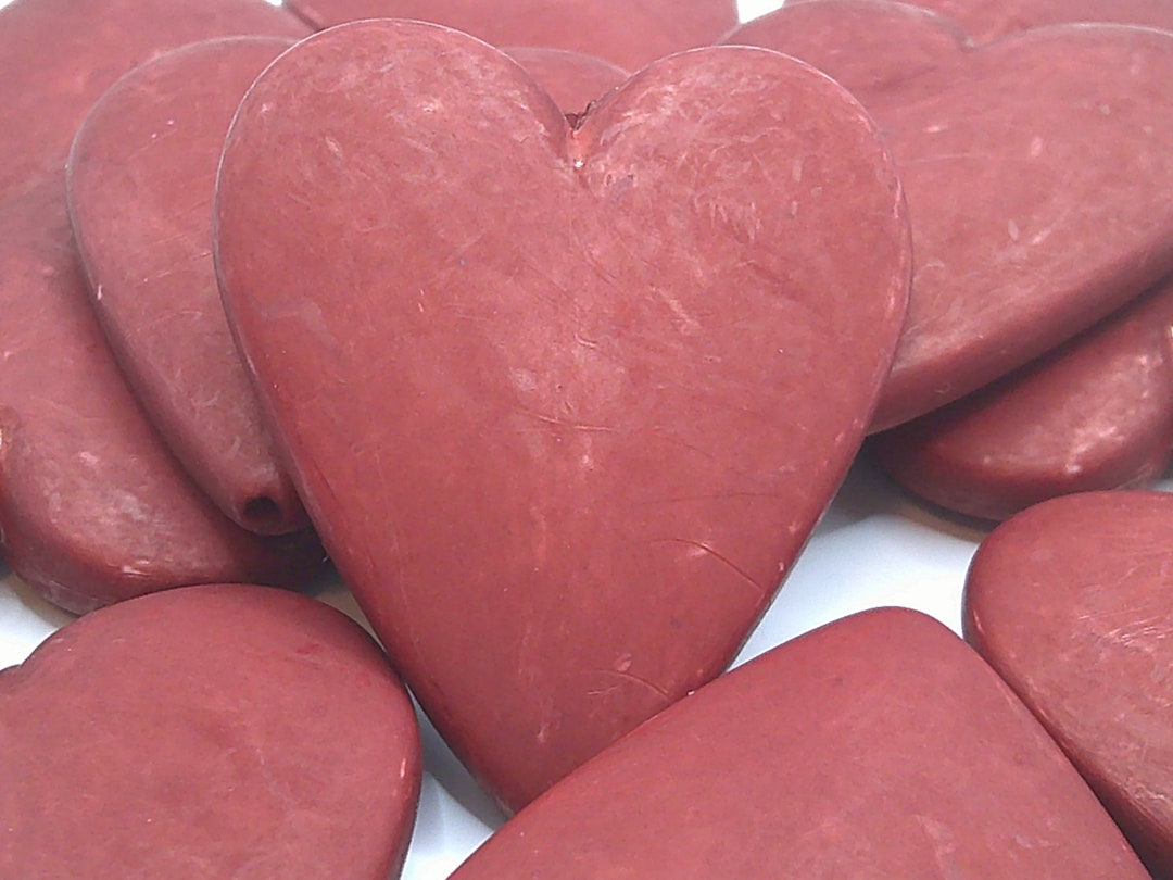13 Matte Acrylic Large Craft Hearts(beads) 39x46mm - Etsy