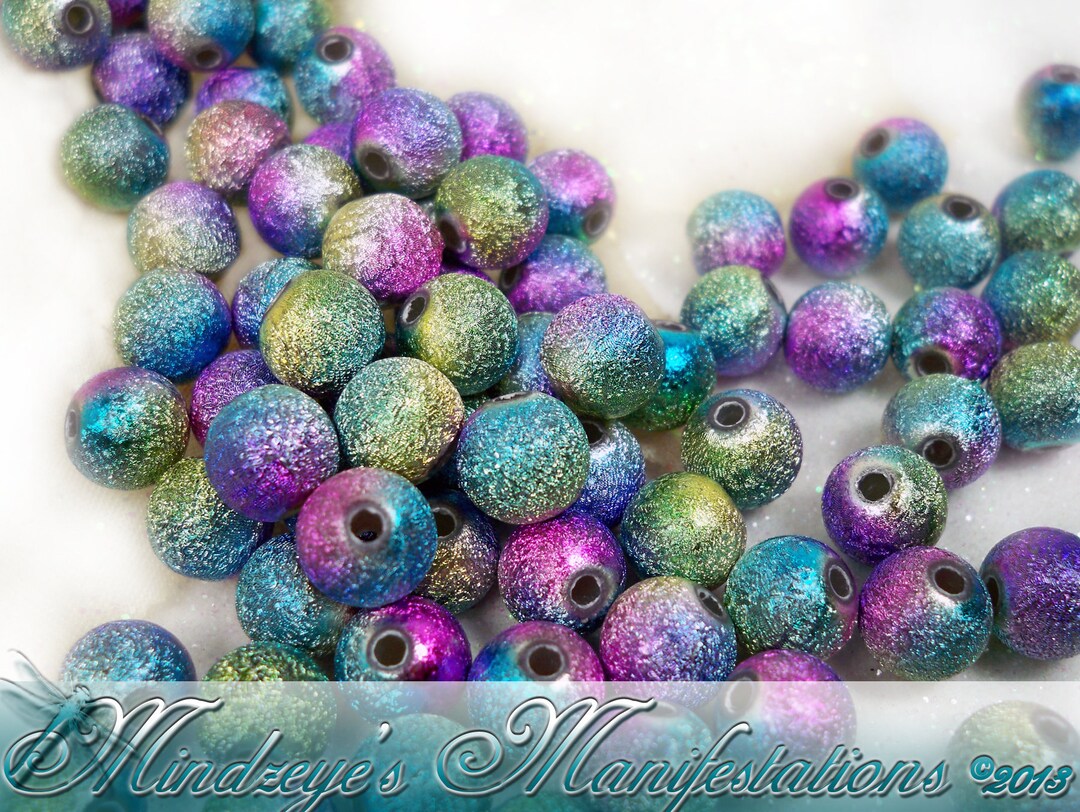 Acrylic Stardust Peacock Nebula Beads 6mm - Etsy