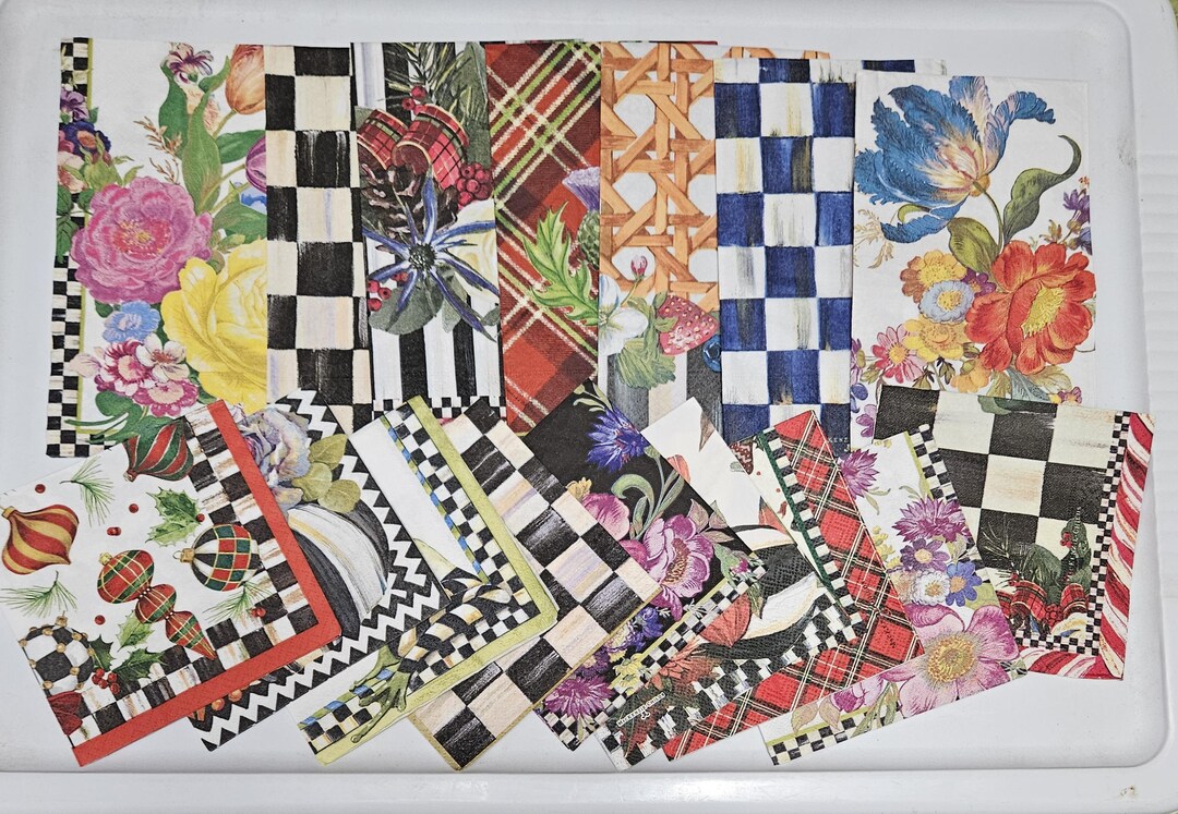 Mackenzie-childs Paper Napkins 16 Different Napkins Plus 1 BONUS ...