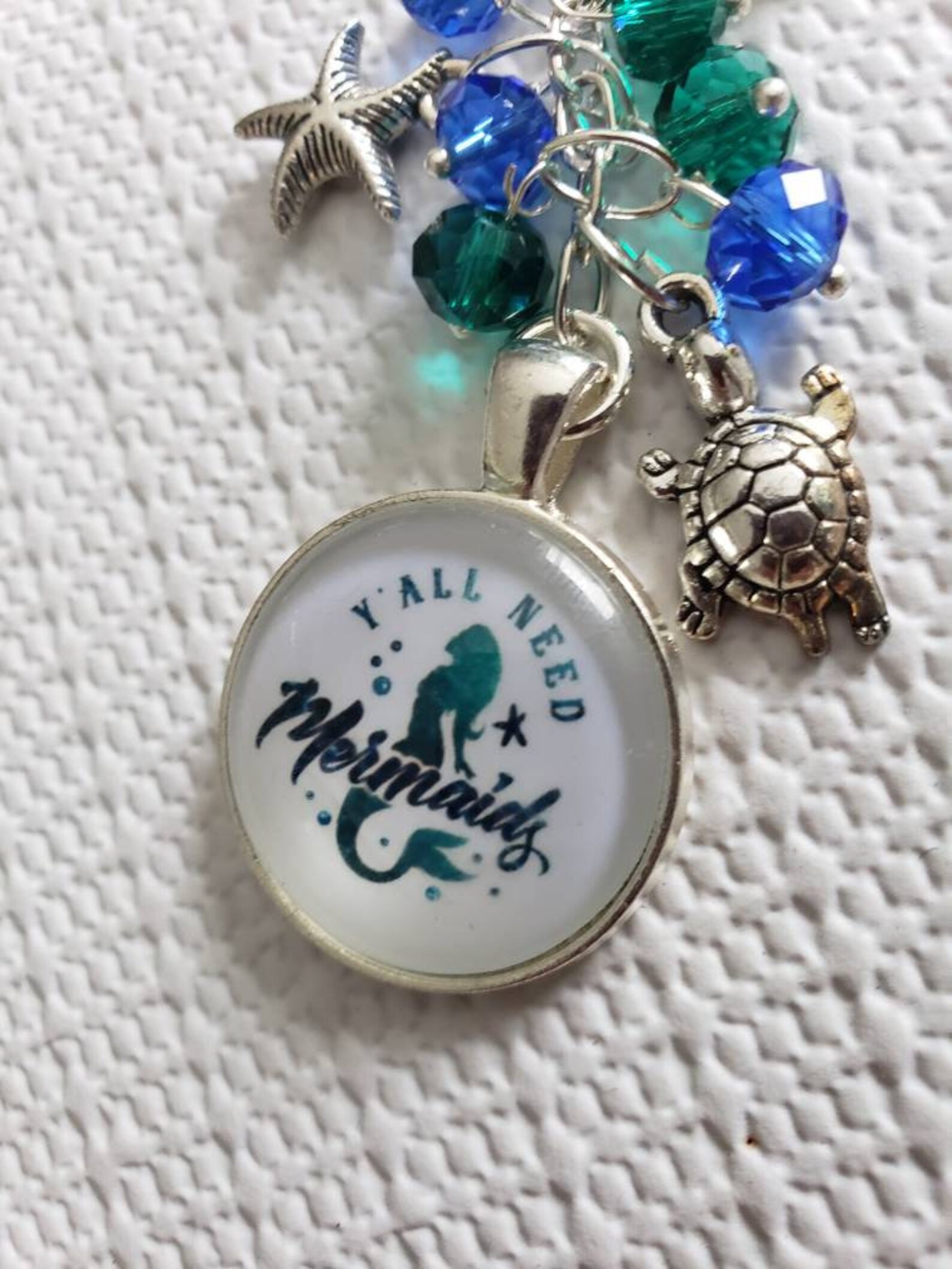 Keychain Mermaid Keychain Under the Sea Theme Keychain - Etsy