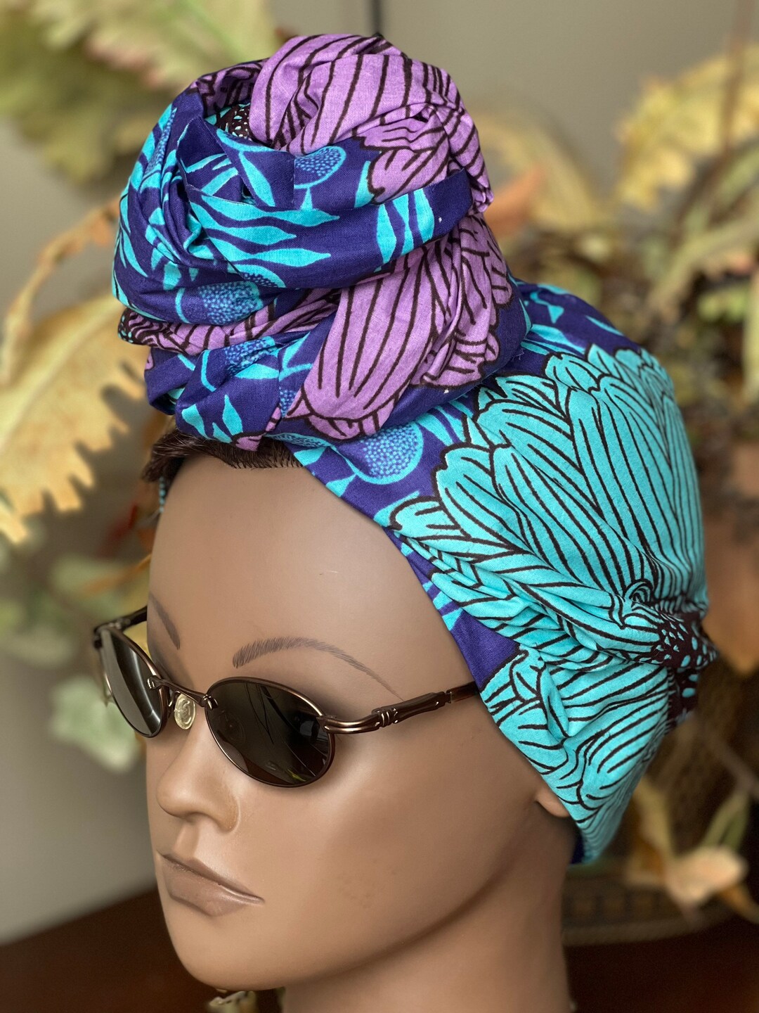 Multi-colored Head-wrap, Hair Accessories, Headscarf, 100% Cotton ...