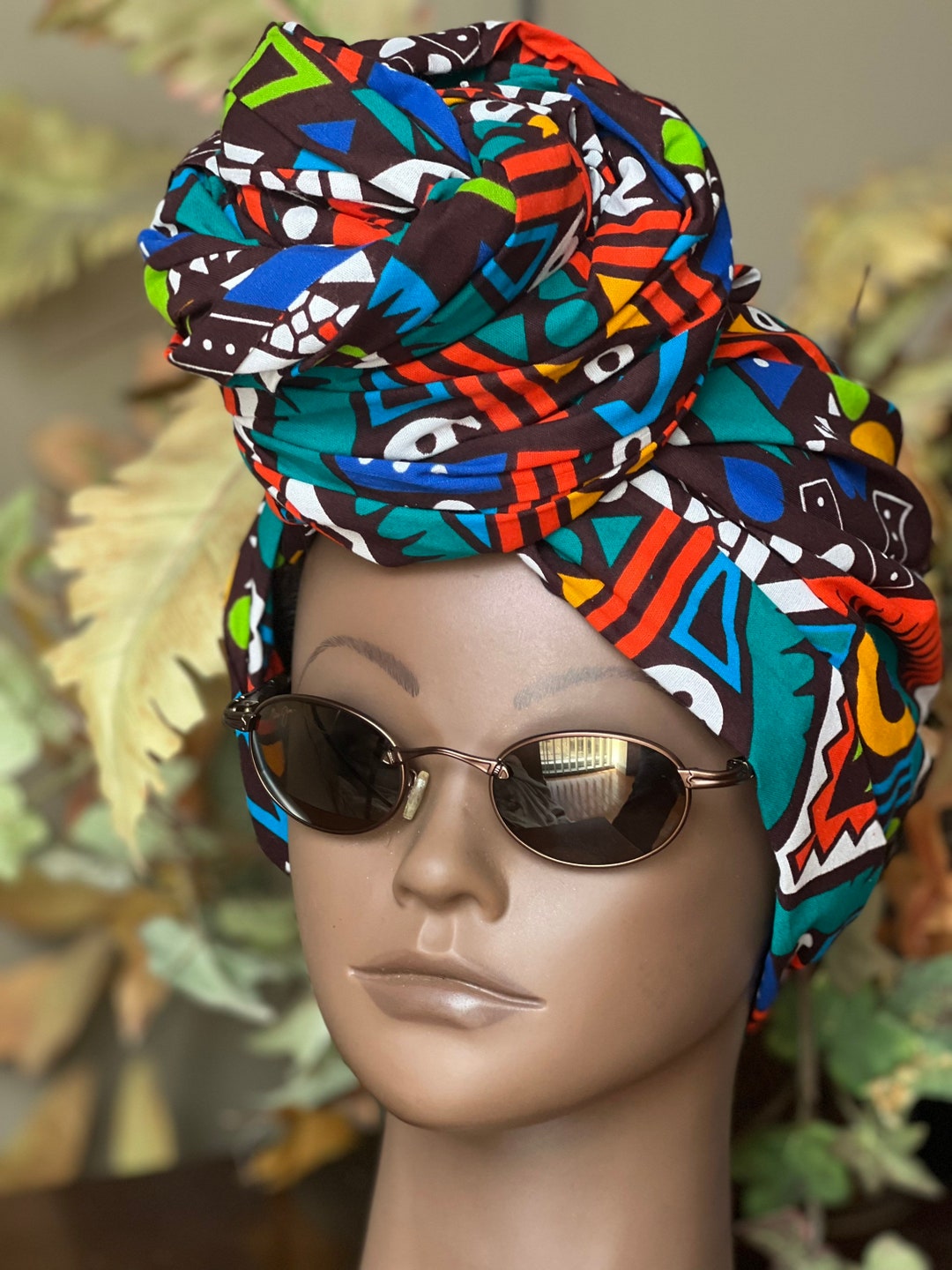 Multi-colored Head-wrap, Hair Accessories, Headscarf, 100% Cotton ...