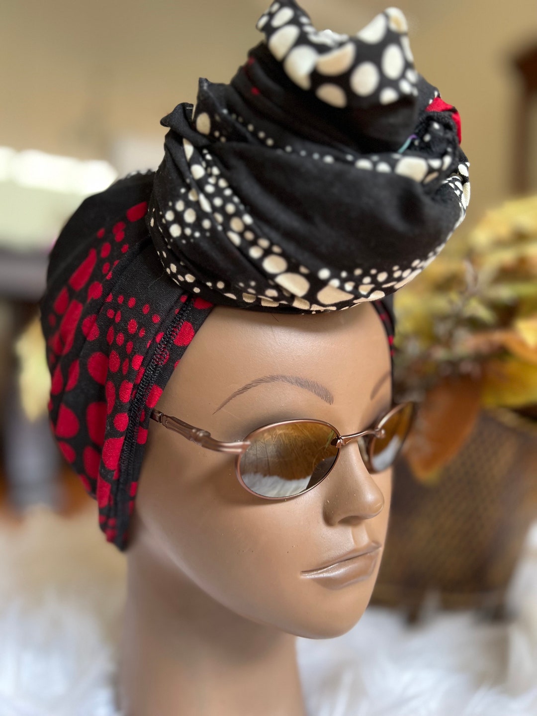 Multi-colored Head-wrap, Hair Accessories, Headscarf, 100% Cotton ...