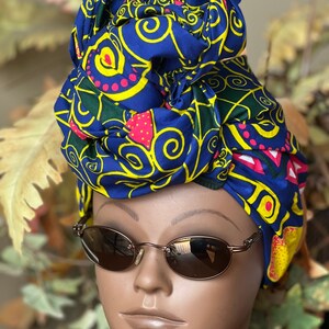 Multi-colored Head Wrap| Ankara Fabric | Headscarf |gifts - Etsy