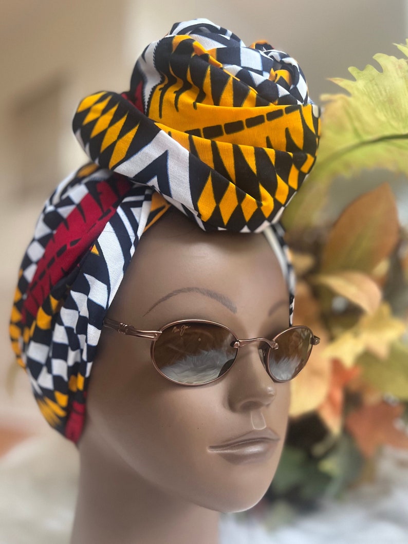 Multi-colored Head-wrap, Hair Accessories, Chemo Gift, Headscarf, 100% ...