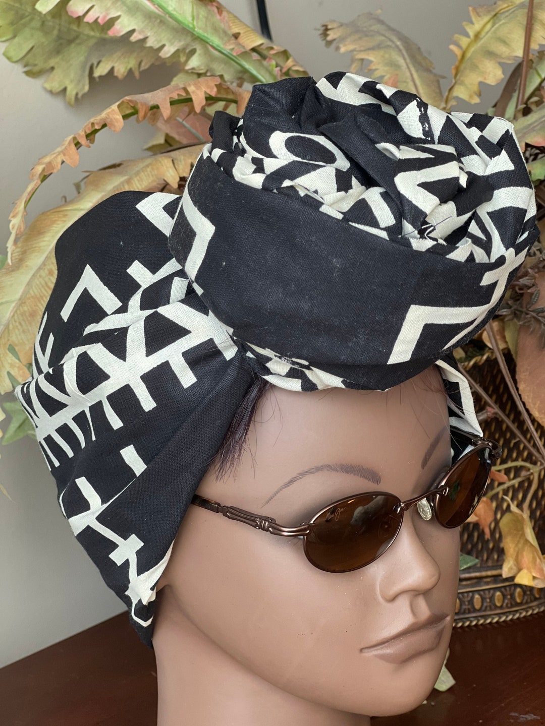 Matching Head-wrap and Mask, Multi-colored Head-wrap, Hair Accessories ...