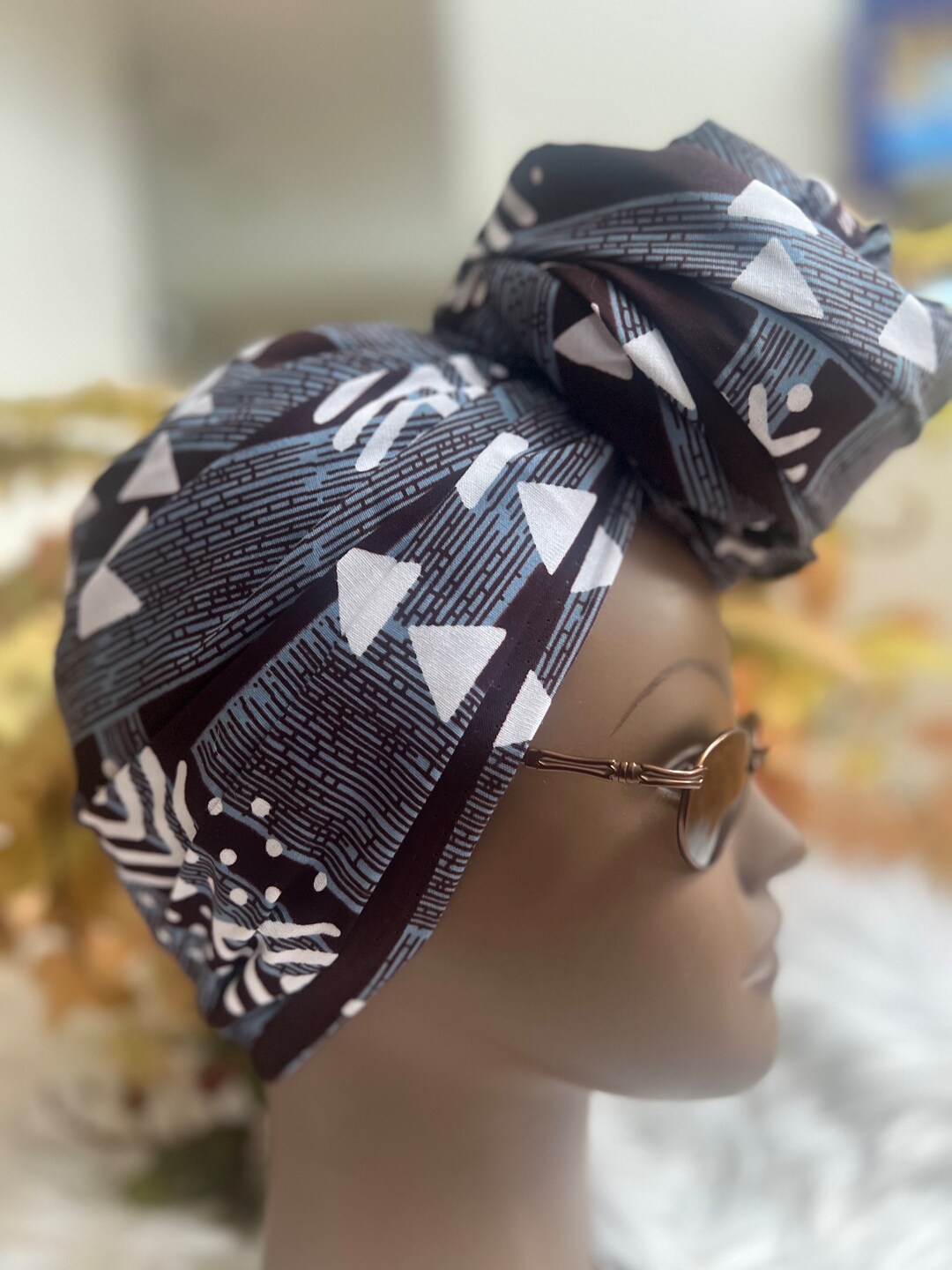 Multi-colored Head-wrap, Hair Accessories, Chemo Gift, Headscarf, 100% ...