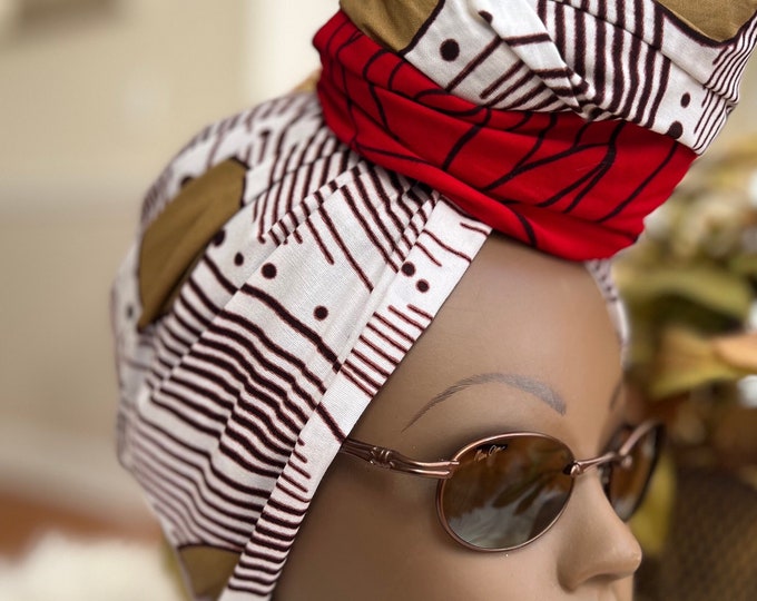 Multi-colored Head-wrap, Hair Accessories, Chemo Gift, Headscarf, 100% ...