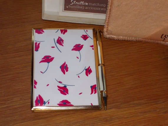vintage stratton compact notepad - Gem