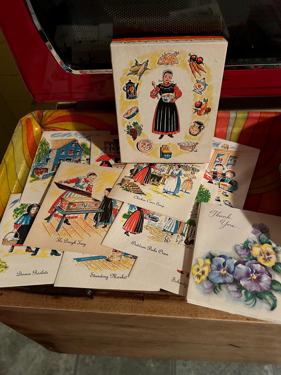 Vintage Pennsylvania Dutch Recipe Note Cards With Thank You Cards - Etsy