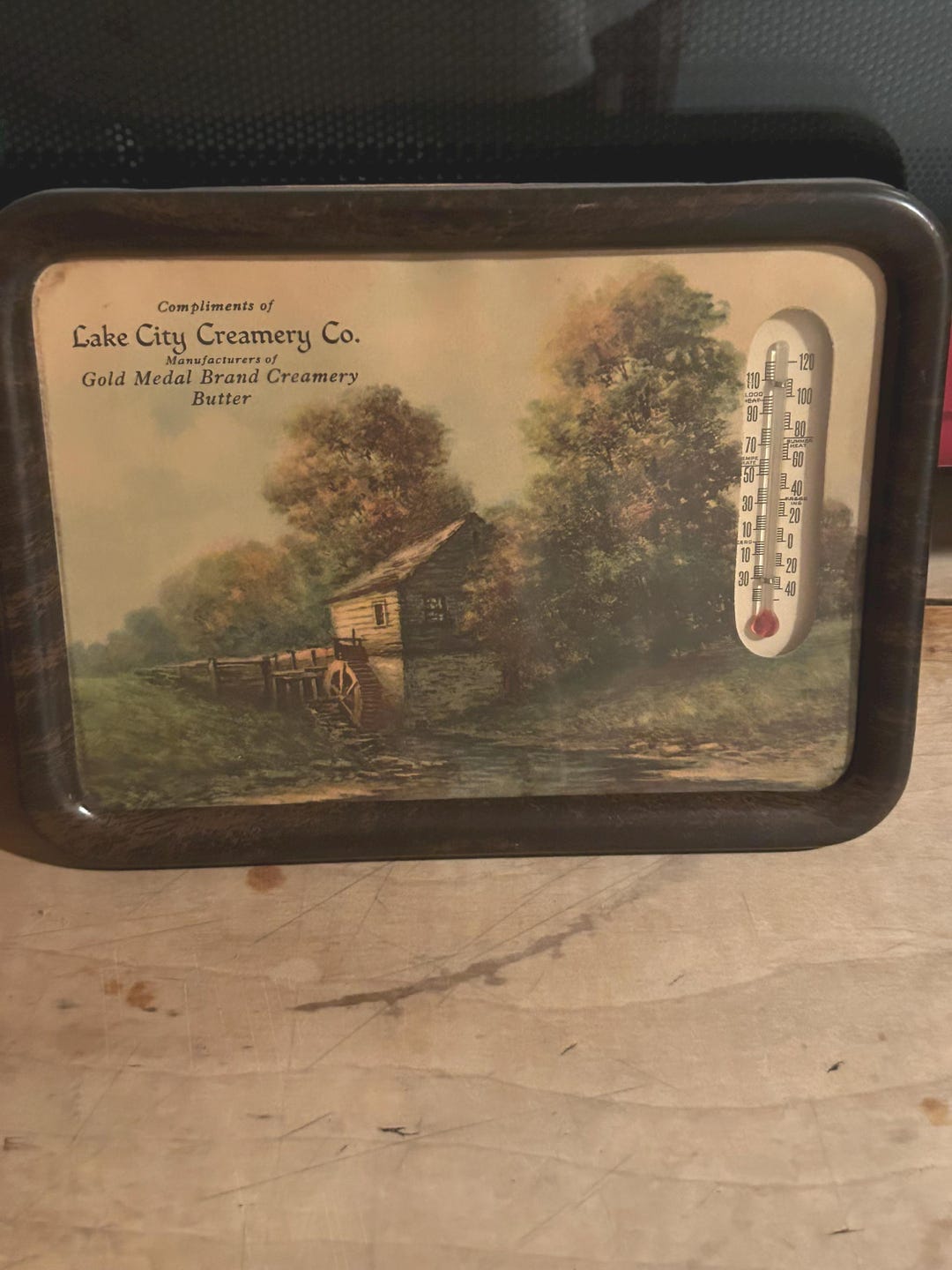 Vintage Water Wheel Advertising Thermometer Wall Hanging - Etsy