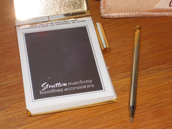 vintage stratton compact notepad - Gem