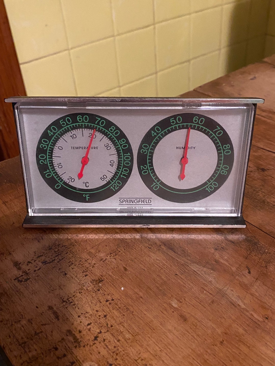 Vintage Springfield Tabletop Thermometer - Etsy
