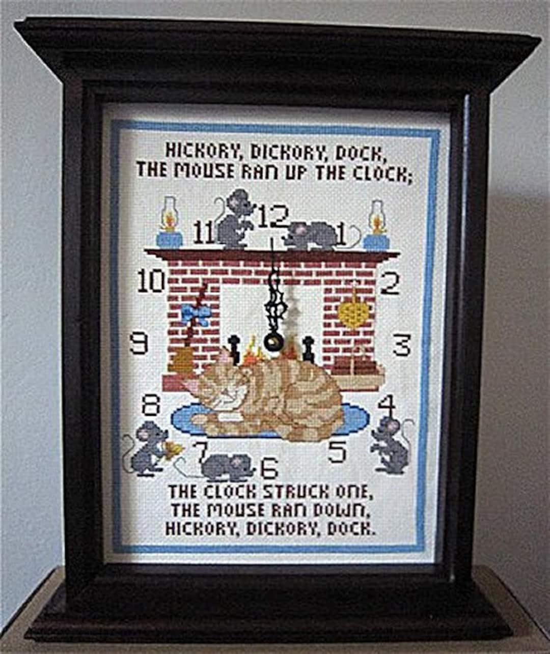Hickory Dickory Dock Nursery Rhyme Cross Stitch Clock - Etsy
