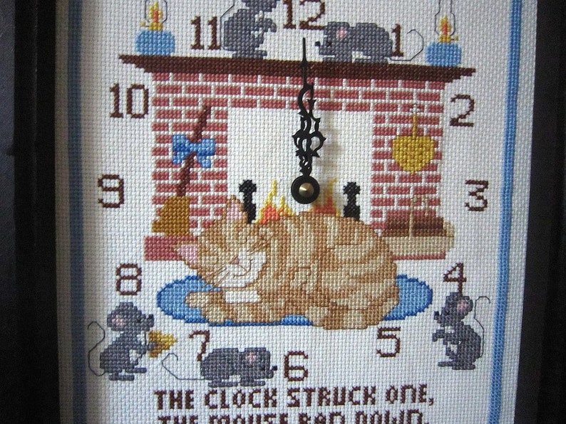 Hickory Dickory Dock Nursery Rhyme Cross Stitch Clock - Etsy