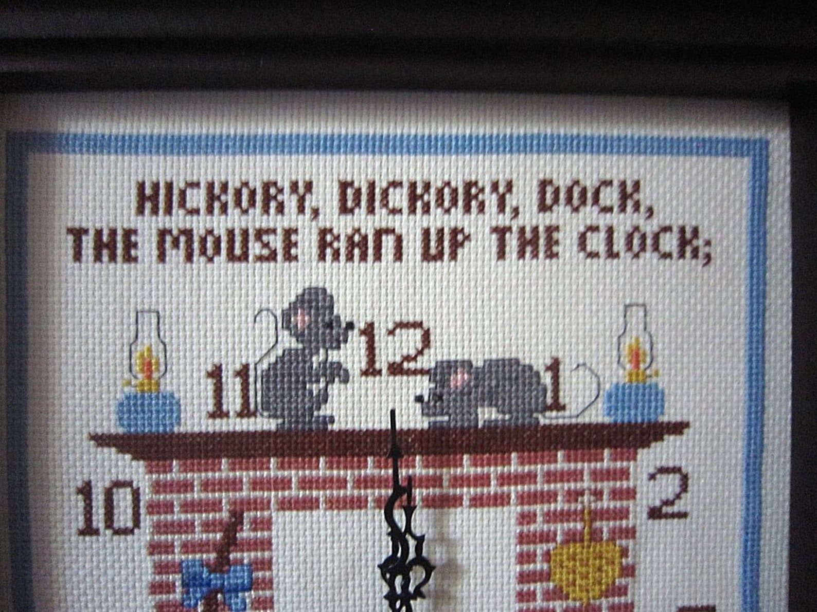 Hickory Dickory Dock Nursery Rhyme Cross Stitch Clock - Etsy