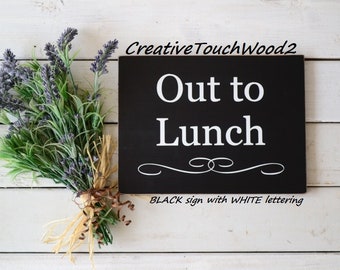 Out to lunch sign | Etsy