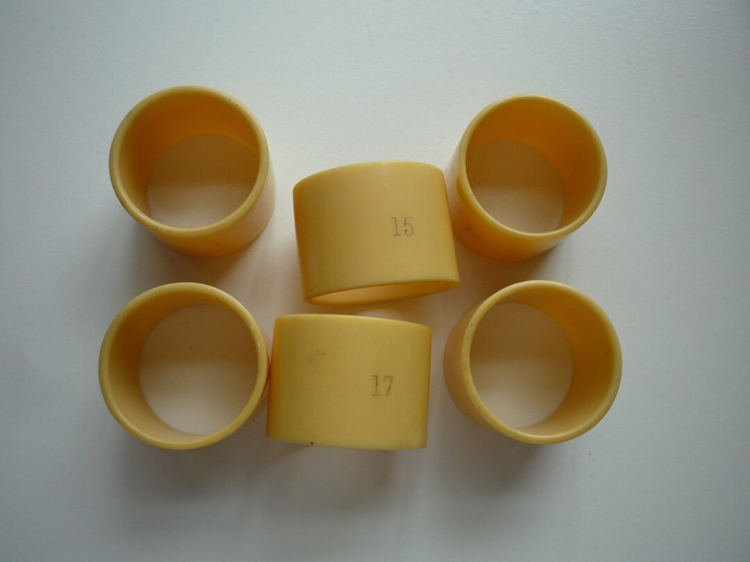 Antique 1930 English Ivory Bakelite Art Deco Set 6 Numbered Napkin Rings - Etsy