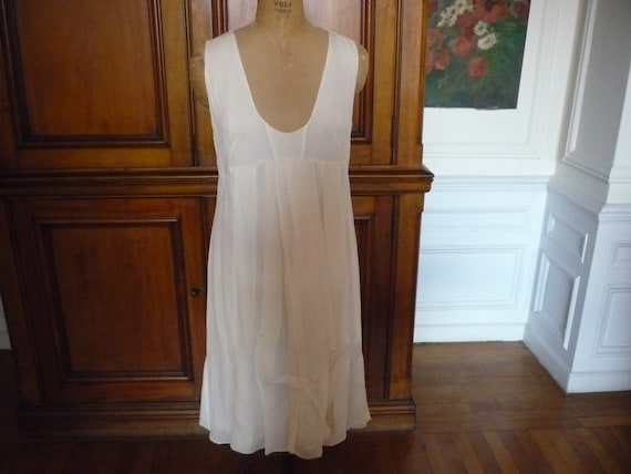 Vintage Morgane Le Faye New York Ivory Silk Chiffon E… - Gem