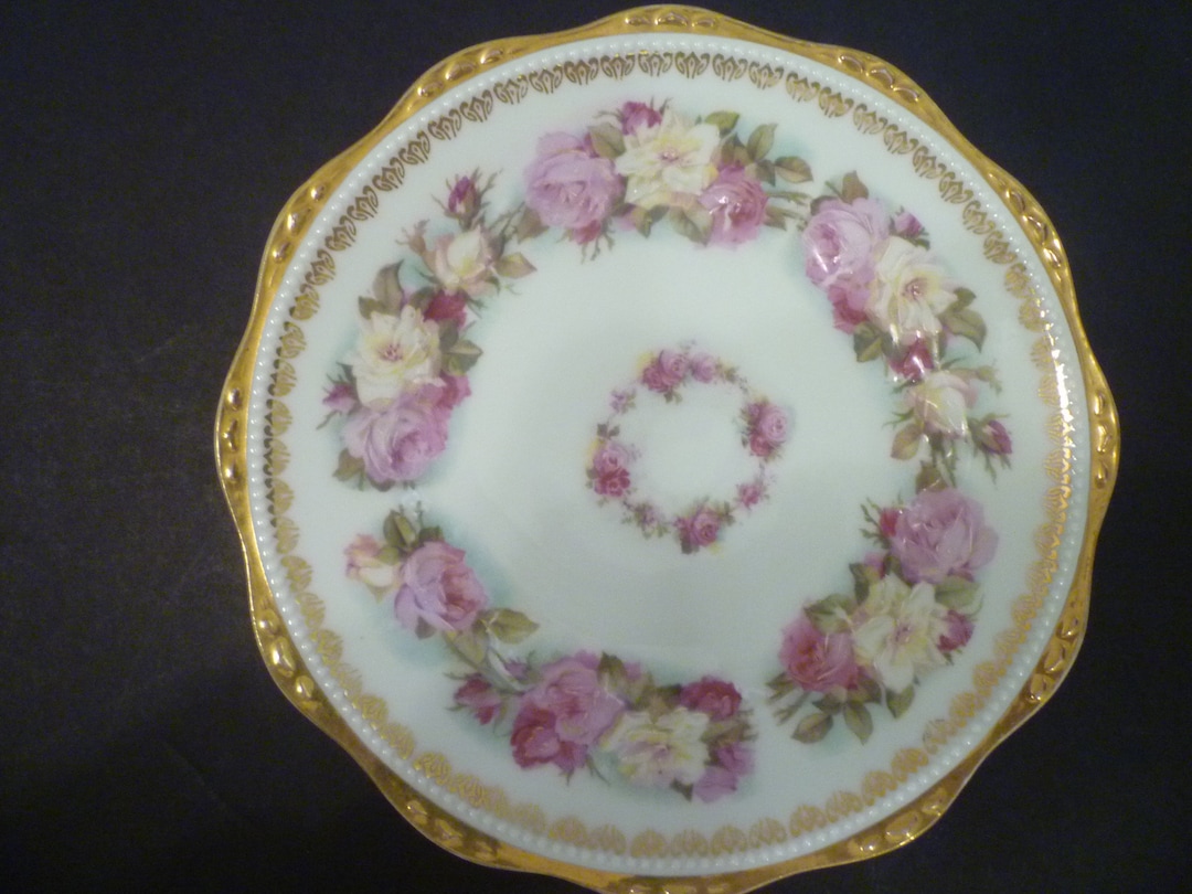 PLATES. Set 2 Early 1900s SILESIA German China. .beautiful Handpainted ...