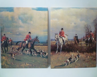 Fox hunting scene | Etsy