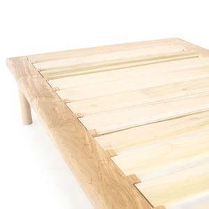 Maple Wood Platform Bed – Modern Dovetail Bed Frame - Etsy