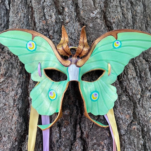Custom Moth or Butterfly Leather Masquerade Mask Custom - Etsy