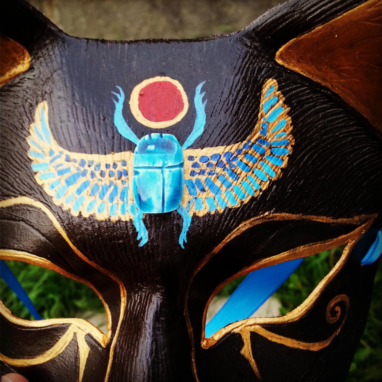 Custom Bastet Egyptian Cat Masquerade Mask Ready for Costume | Etsy