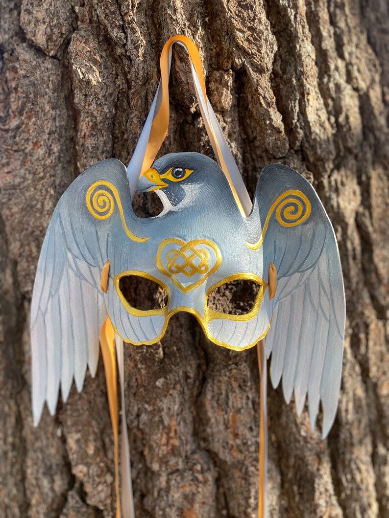 Custom Falcon Hawk Leather Fantasy Masquerade Mask Made to - Etsy