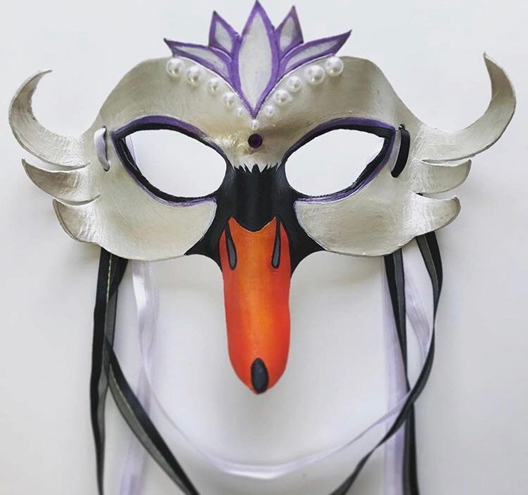 Custom Leather Swan Mask - Etsy