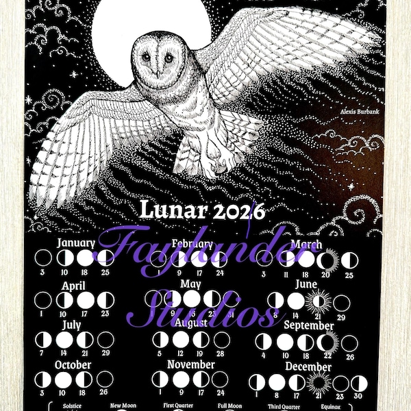 Owls 2026 Calendar - Etsy