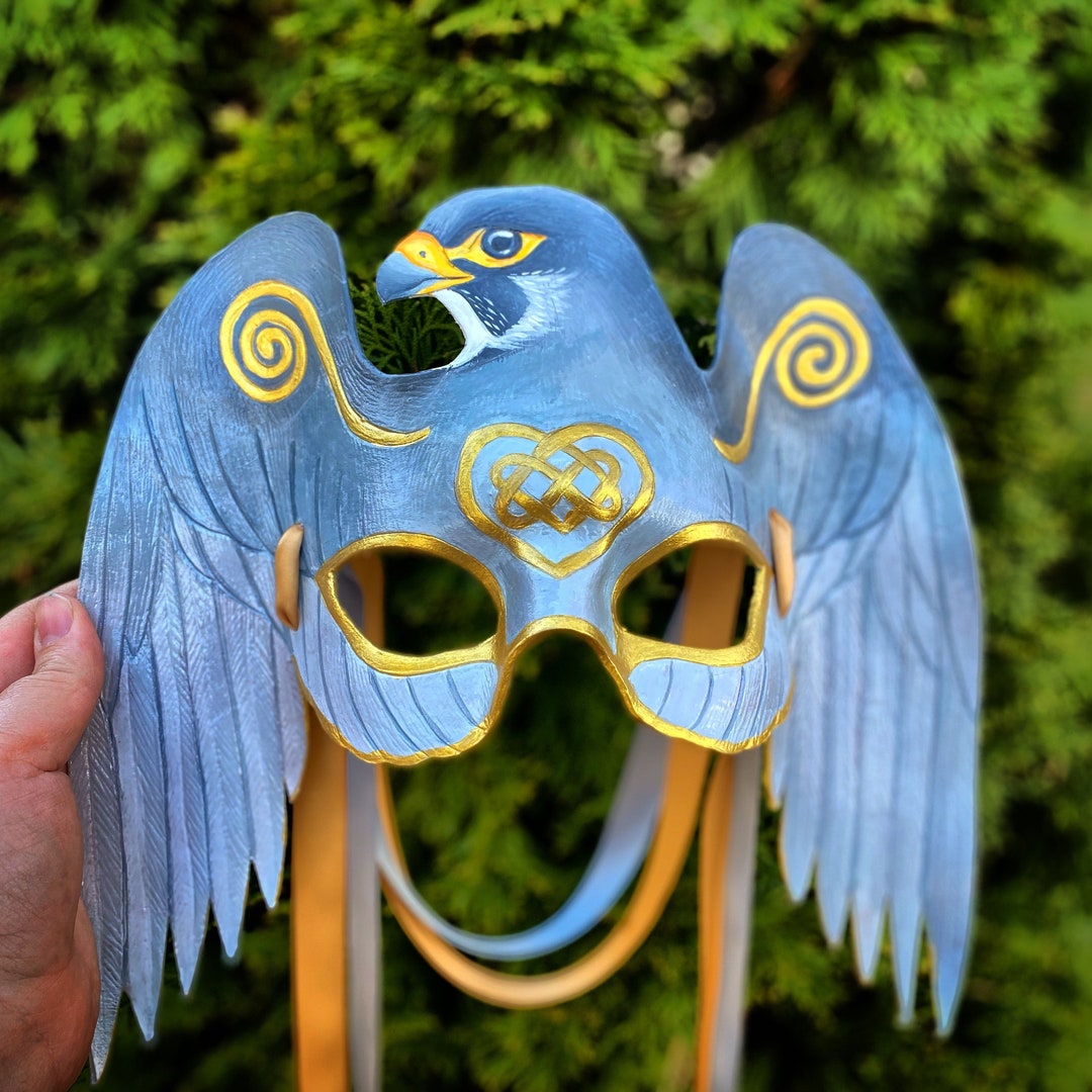 Custom Falcon Hawk Leather Fantasy Masquerade Mask Made to Order - Etsy