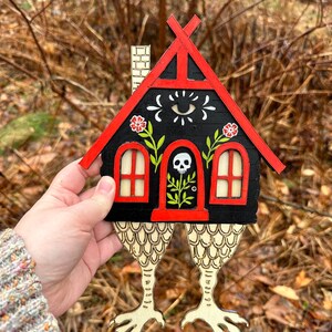 Baba Yaga House Wooden Wall Art Sign Home Decor - Etsy