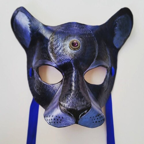 Raven Crow Custom Leather Masquerade Mask Rigid Ready to Wear | Etsy