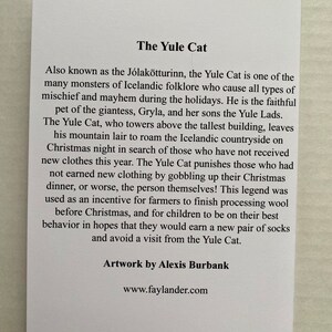 Yule Cat Jolakotturinn Icelandic Folklore Yuletide Christmas Greeting ...