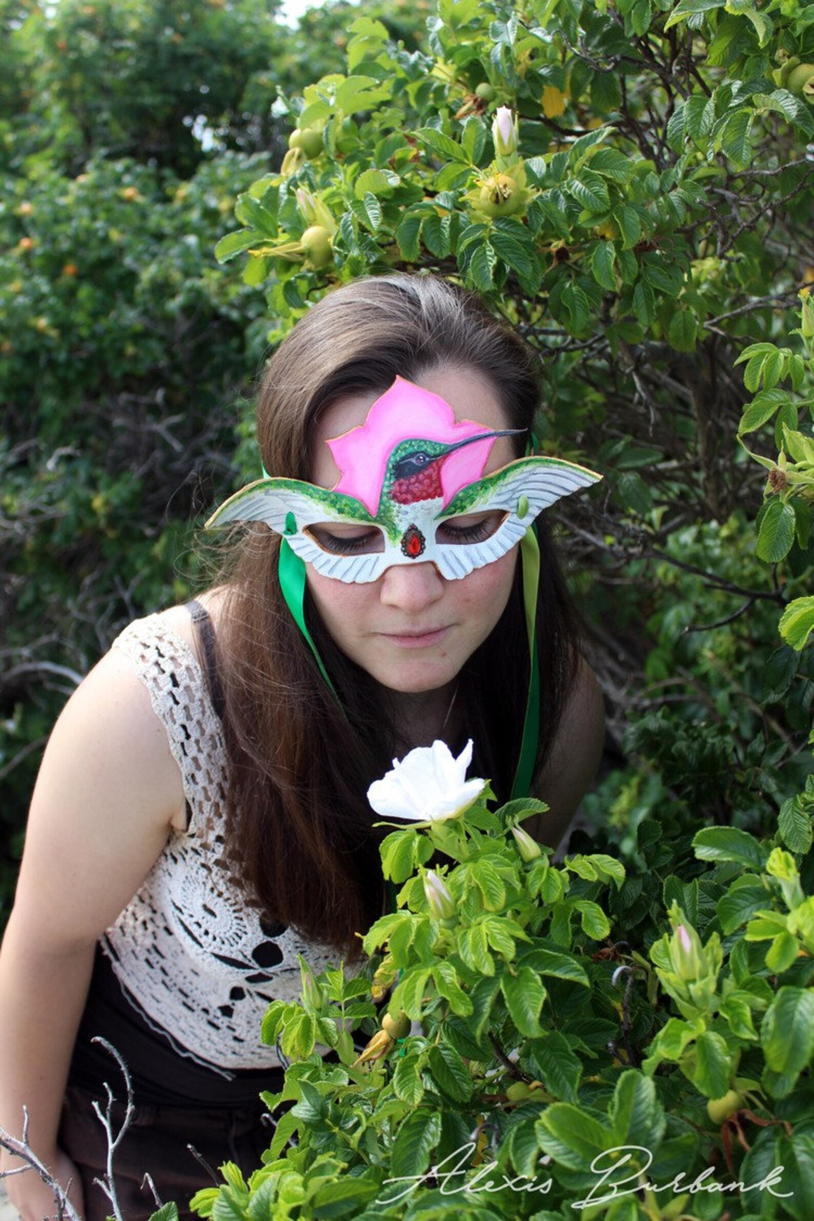 Custom Hummingbird Leather Masquerade Mask Custom Painted - Etsy