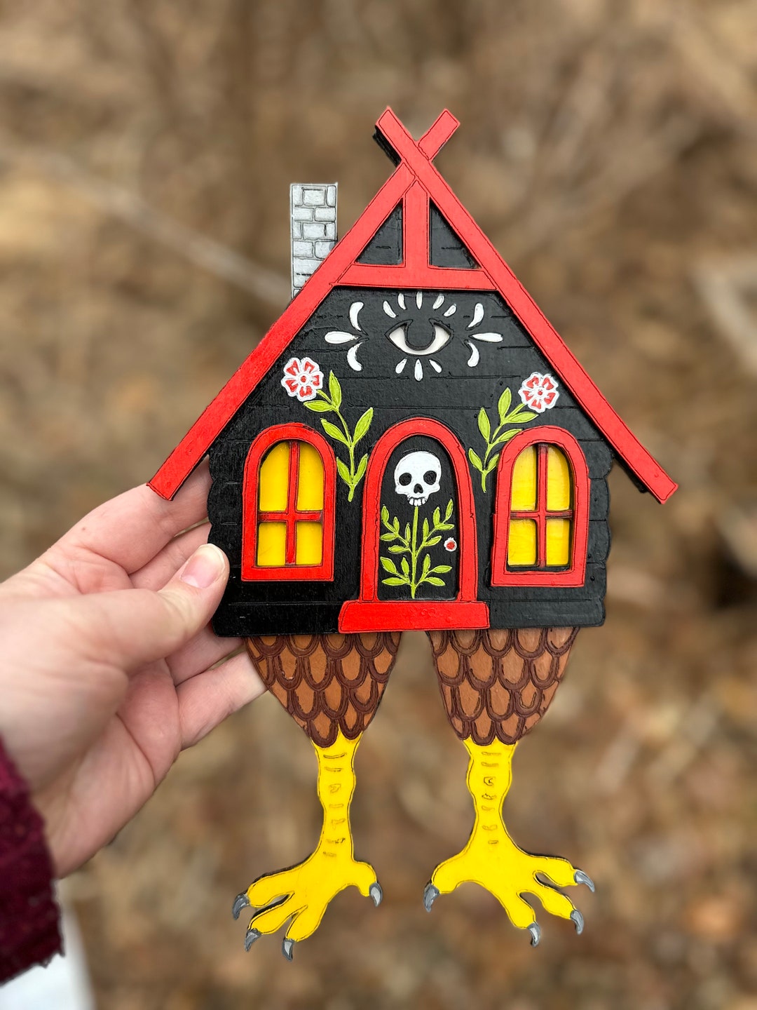 Baba Yaga House Wooden Wall Art Sign Home Decor - Etsy