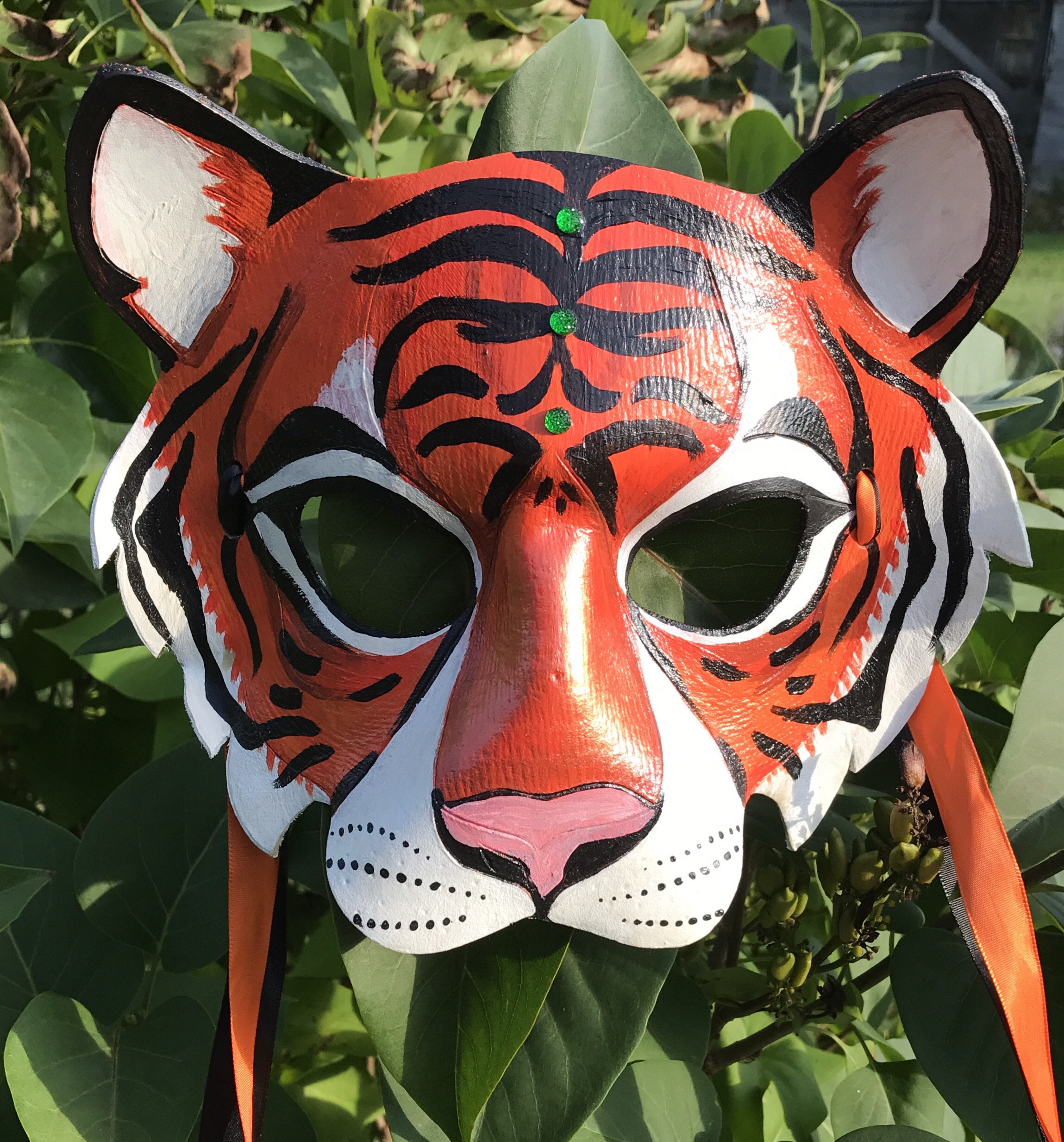 Realistic White Tiger Mask