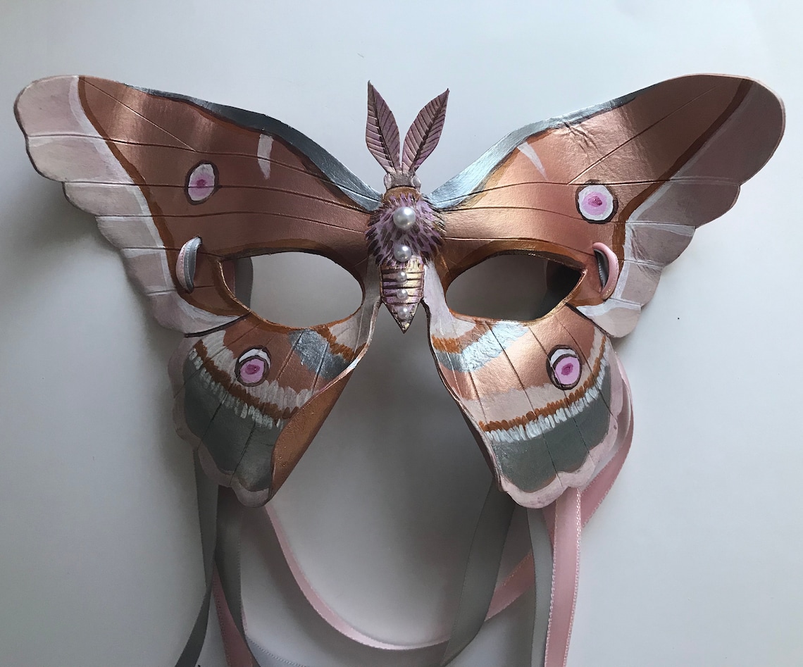 Custom Moth or Butterfly Leather Masquerade Mask Custom - Etsy