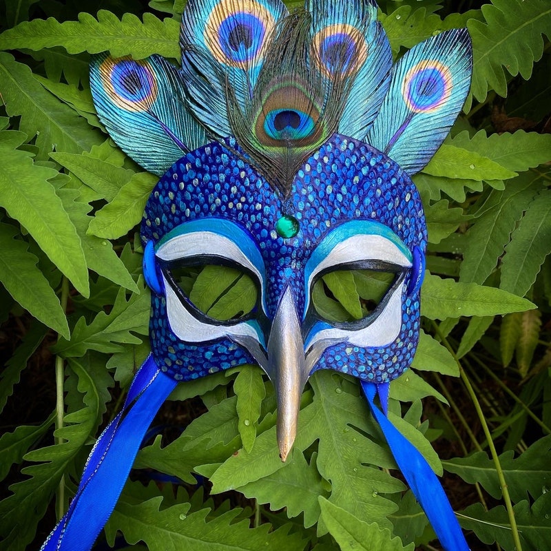 Peacock Mask - Etsy