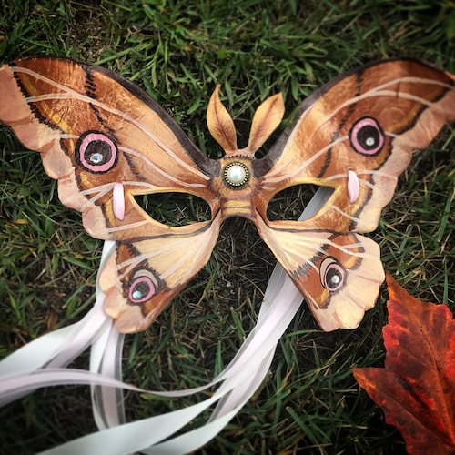 Luna Moth Leather Mask - Etsy