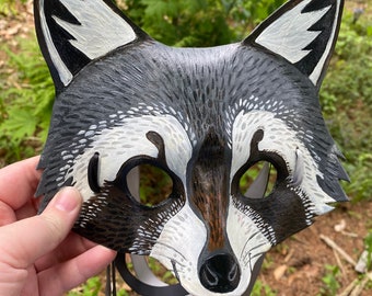 Custom Snow Leopard Leather Masquerade Mask - Etsy