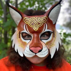 Custom Lynx Bobcat Fantasy Leather Masquerade Mask Made to Order - Etsy